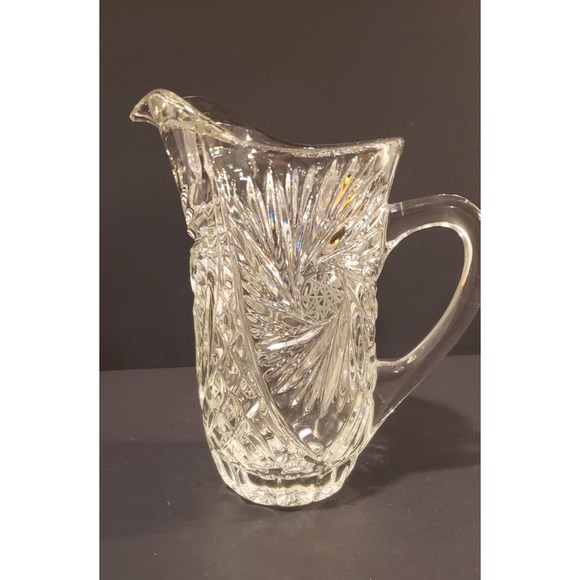 Unmarked | Dining | Vintage Mcm American Brilliant Pinwheel Crystal Cut ...